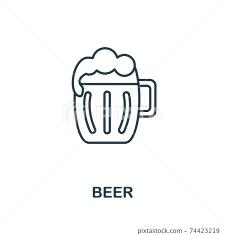 Beer icon. Simple element from drinks... - Stock Illustration [74423219 ...