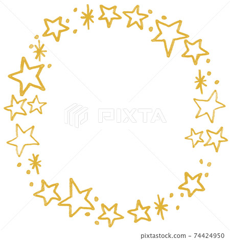 Glitter star round frame - Stock Illustration [74424950] - PIXTA