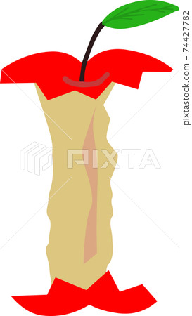 Apple core kitchen waste - Stock Illustration [74427782] - PIXTA