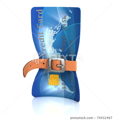 credit card with tighten belt - Stock Illustration [74432467] - PIXTA
