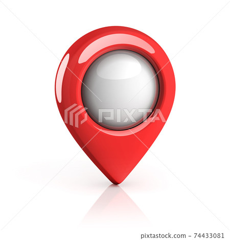 map pointer on white background - Stock Illustration [74433081] - PIXTA