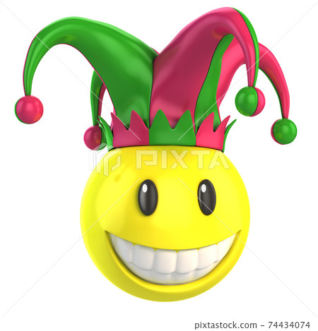 Jester emoji isolated on white background,... - Stock Illustration ...