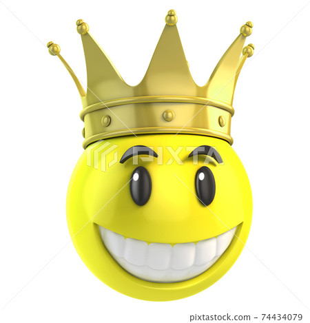 king emoticon on white background - Stock Illustration [74434079] - PIXTA