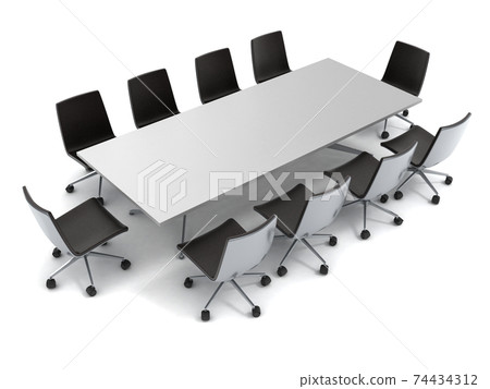 conference table isolated on white background - Stock Illustration ...