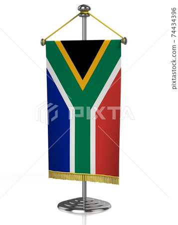South Africa table flag isolated on white - Stock Illustration ...