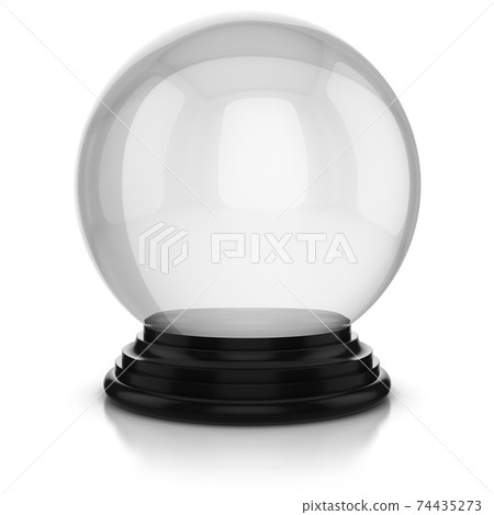 empty crystal ball isolated over white background-插圖素材 [74435273] - PIXTA圖庫