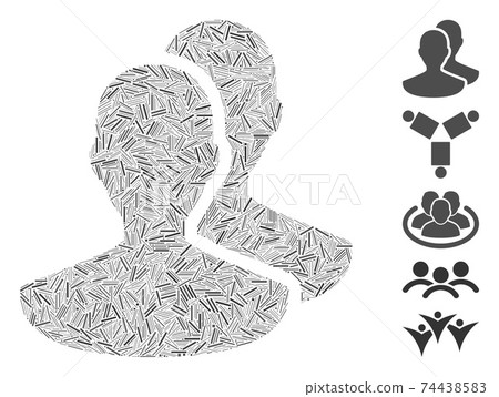 Hatch Mosaic Persons Icon - Stock Illustration [74438583] - PIXTA