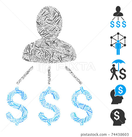 Hatch Mosaic Person Expenses Icon - Stock Illustration [74438603] - PIXTA