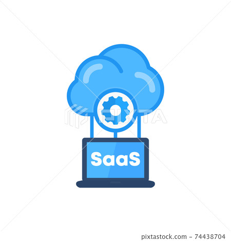 Saas, Software as a service vector icon - Stock Illustration [74438704 ...