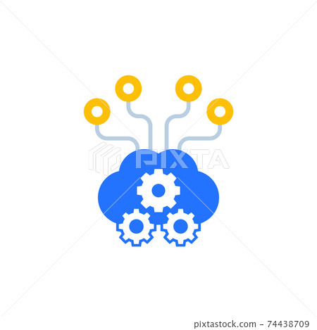 Edge computing icon for web, vector art - Stock Illustration [74438709 ...