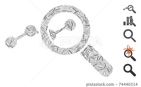 Hatch Mosaic Explore Stats Icon - Stock Illustration [74440314] - PIXTA