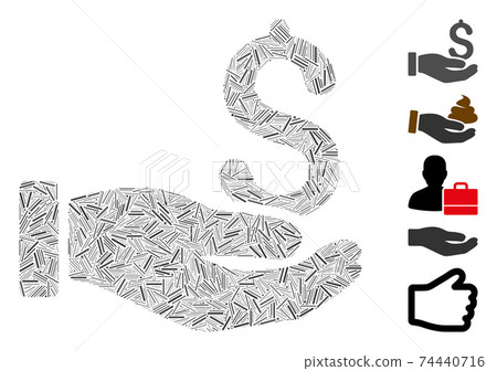 Dash Mosaic Earnings Hand Icon - Stock Illustration [74440716] - PIXTA