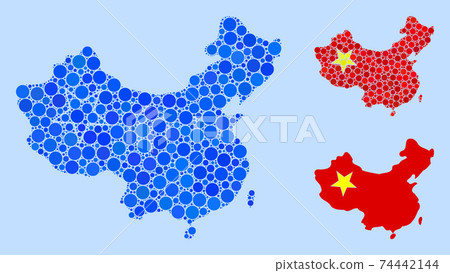 Circle China Map Icon Mosaic - Stock Illustration [74442144] - PIXTA