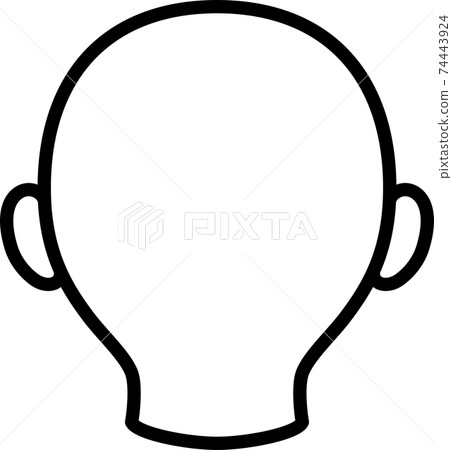 Head image plate 3: Head seen from the back - Stock Illustration ...