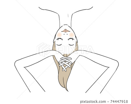 Head spa professional treatment head massage - Stock Illustration ...