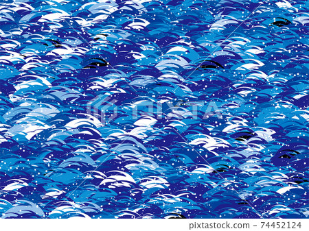 Wave texture of undulating sea surface - Stock Illustration [74452124 ...
