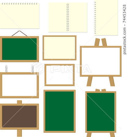 Sign note background frame material set - Stock Illustration [74453428 ...