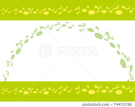 Musical note arch cute green - Stock Illustration [74455786] - PIXTA