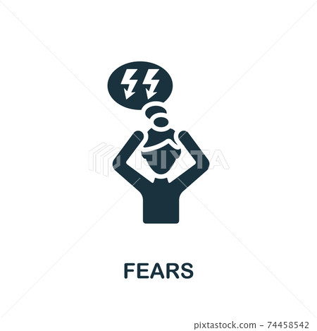 Fears icon. Simple element from psychology... - Stock Illustration ...