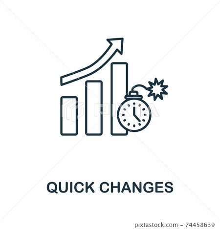 Quick Changes icon. Line style symbol from... - Stock Illustration ...