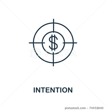 Intention icon. Line style symbol from... - Stock Illustration ...