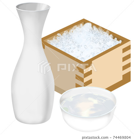 Sake rice and sake - Stock Illustration [74469804] - PIXTA