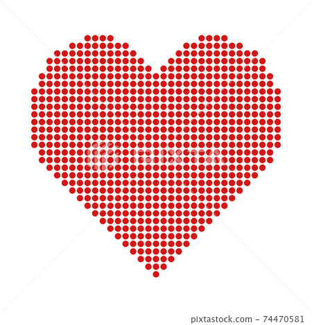 dotted heart shape, vector illustration - Stock Illustration [74470581 ...
