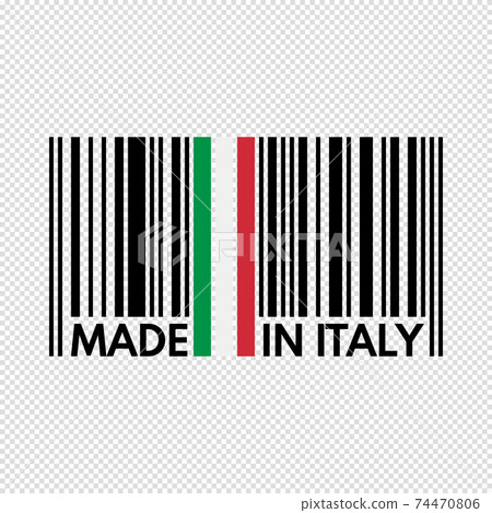 barcode made in italy, vector illustration on... - Stock Illustration ...