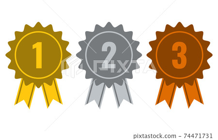 1st, 2nd and 3rd place - gold, silver and... - Stock Illustration ...