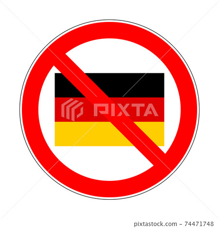 germany flag in prohibition sign - Stock Illustration [74471748] - PIXTA