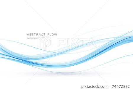 Vector blue color abstract wave design element - Stock Illustration ...