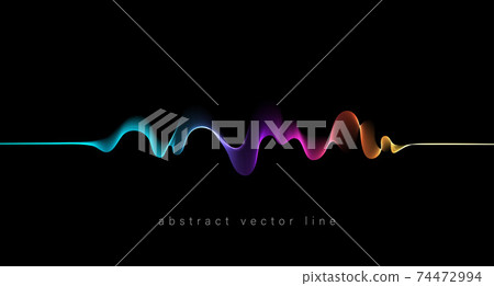 Abstract flowing wavy lines. Colorful dynamic...-插圖素材 [74472994] - PIXTA圖庫