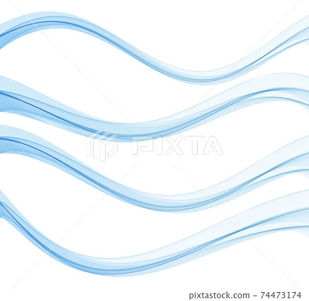 Vector blue color abstract wave design element - Stock Illustration ...