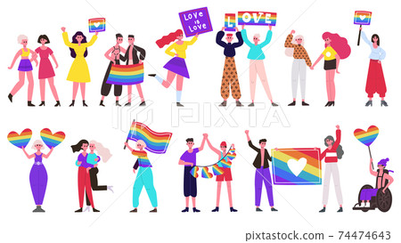 Pride parade. Lgbtq community movement,... - Stock Illustration ...
