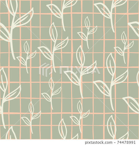 Random seamless pattern with white outline... - Stock Illustration ...