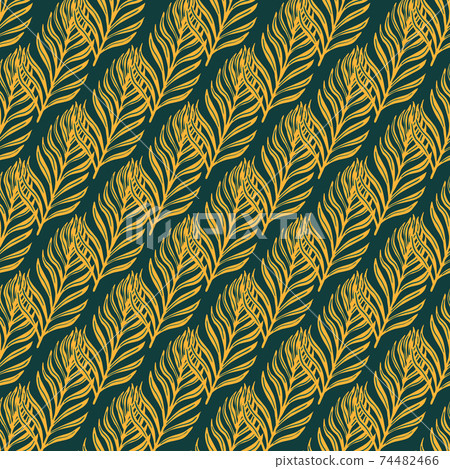 Abstract botanic motif seamless pattern with... - Stock Illustration ...