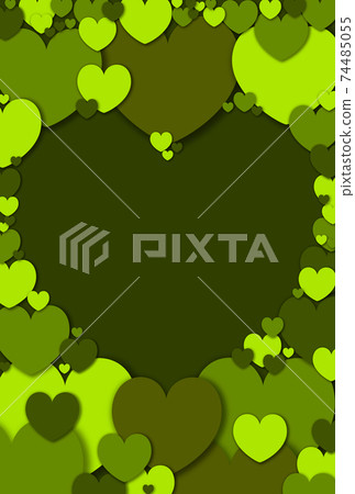 Heart material A calm heart-shaped frame made... - Stock Illustration ...