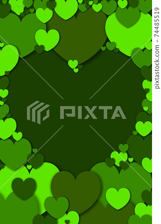 Heart material A modern heart-shaped frame made... - Stock Illustration ...