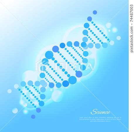DNA Poster of Blue Color, Vector Illustration - Stock Illustration ...