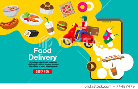 Flat Design Poster Food