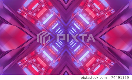 3D illustration of cross shaped corridor - Stock Illustration [74491529 ...