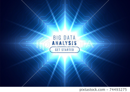 big data analysis technology glowing background... - Stock Illustration ...