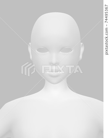 Real person's face facing the front - Stock Illustration [74495367] - PIXTA