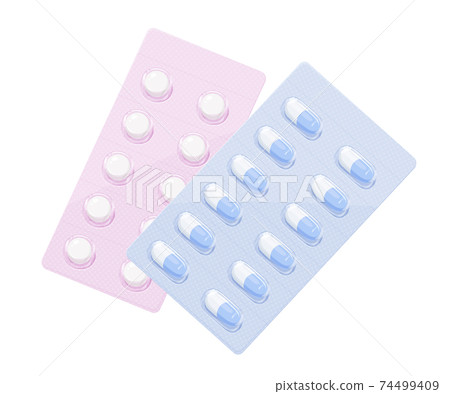 Illustration of medicine_tablet and capsule sheet - Stock Illustration ...