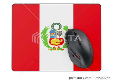 Computer mouse and mouse pad with Peruvian... - Stock Illustration ...