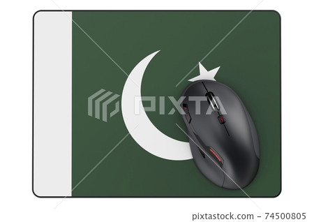 Computer mouse and mouse pad with Pakistani... - Stock Illustration ...