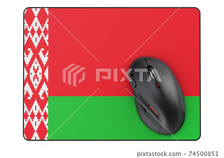 Computer mouse and mouse pad with Belarusian... - Stock Illustration ...