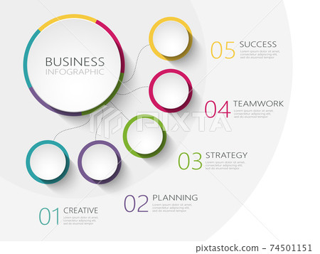 Modern abstract 3D infographic template with... - Stock Illustration [74501151] - PIXTA