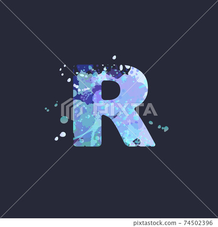 Bold letter R Winter season frost design - Stock Illustration [74502396 ...