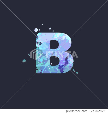 Bold letter B Winter season frost design - Stock Illustration [74502425 ...
